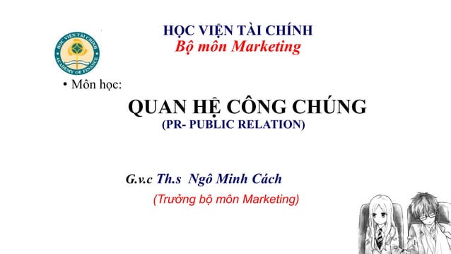 Chương 4: PR (Quan hệ Báo chí) | PPTX