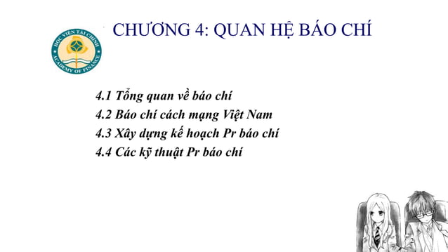Chương 4: PR (Quan hệ Báo chí) | PPTX