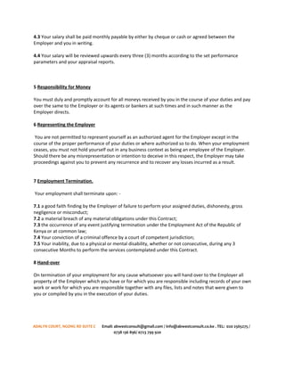 AB WEST SALES TEAM EMPLOYMENT CONTRACT | DOC