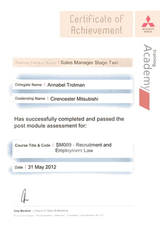 Vocational Course Certificates | PDF