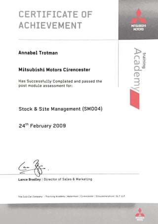 Vocational Course Certificates | PDF