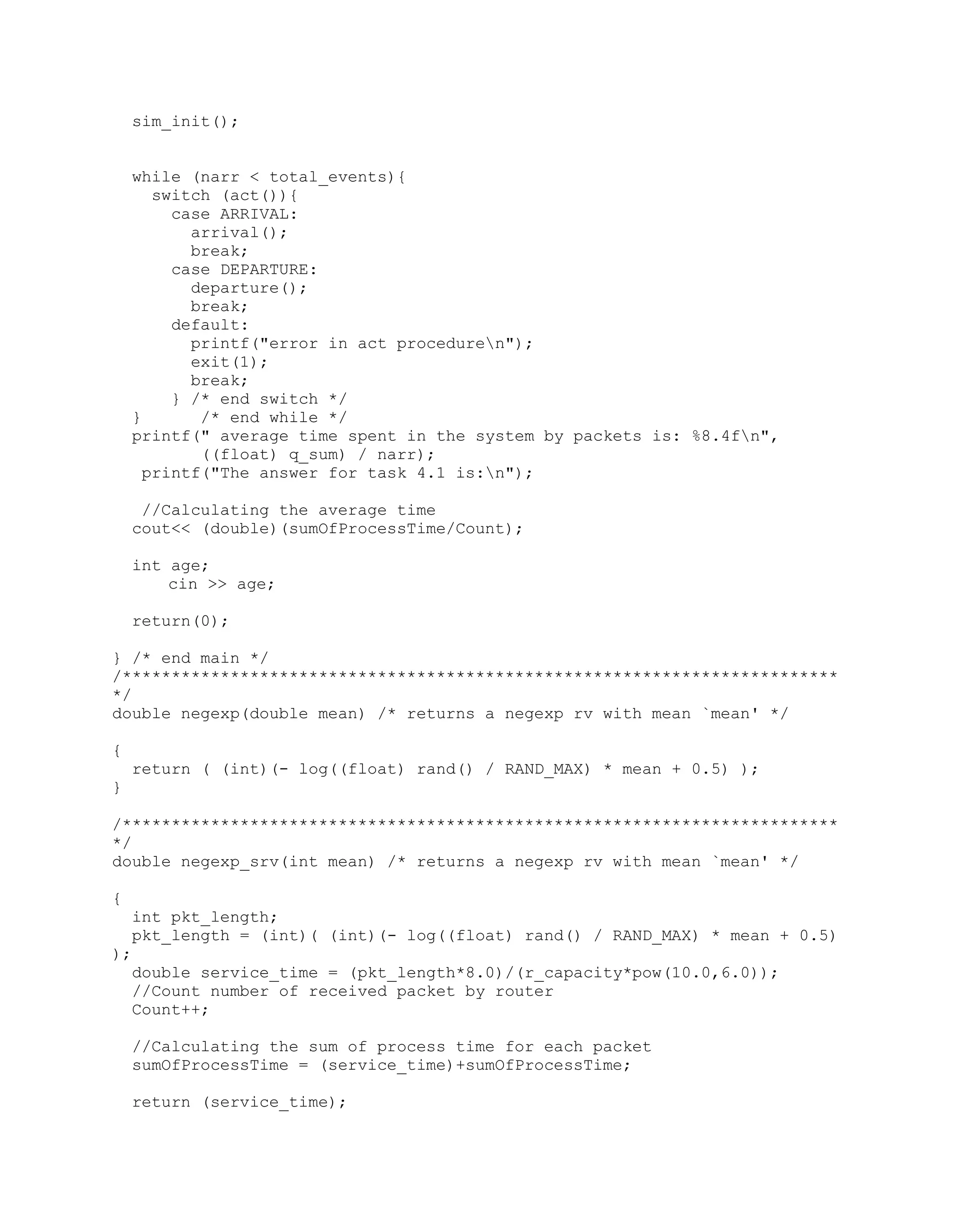 Router Queue Simulation in C++ in MMNN and MM1 conditions | PDF