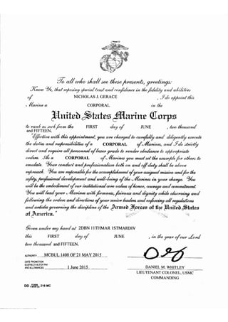 Corporal Promotion | PDF