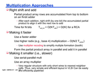 Multipliers in VLSI | PPT