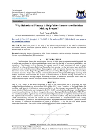 Why Behavioral Finance is Helpful for Investors to Decision Making ...