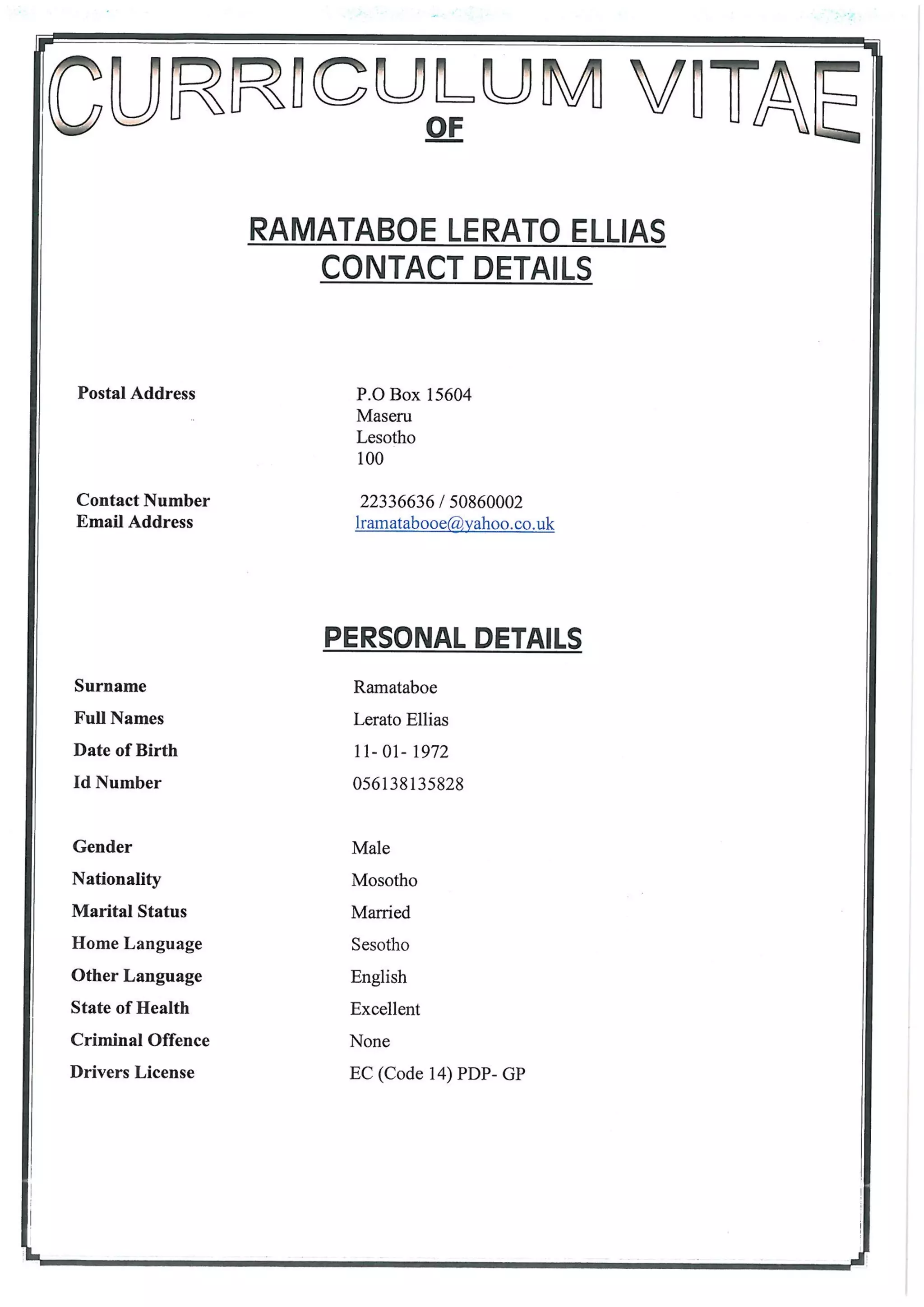 CV + Certificates | PDF