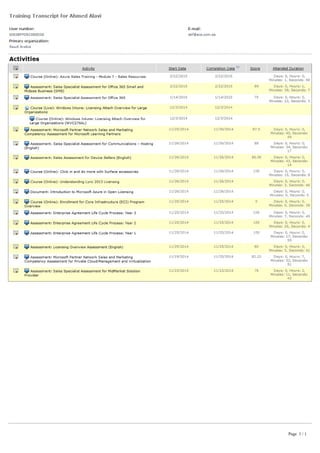 TrainingTranscripts | PDF