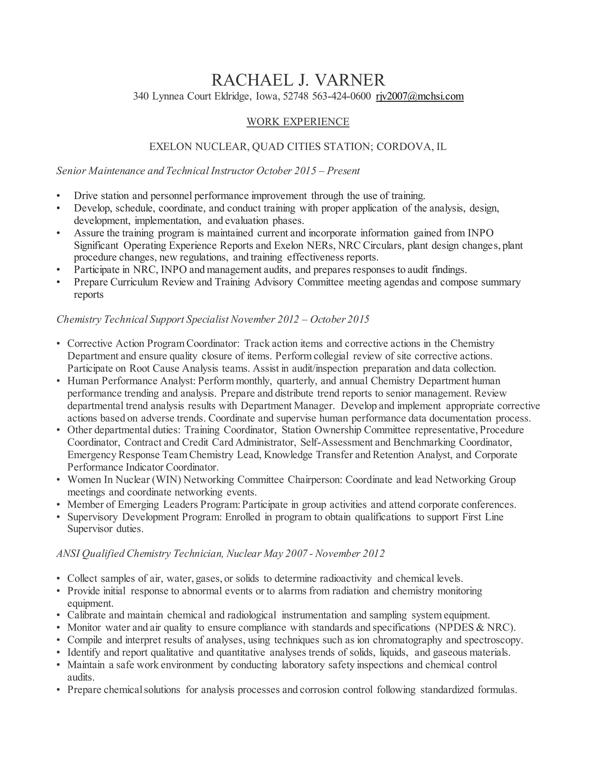 RACHAEL VARNER resume2 | PDF