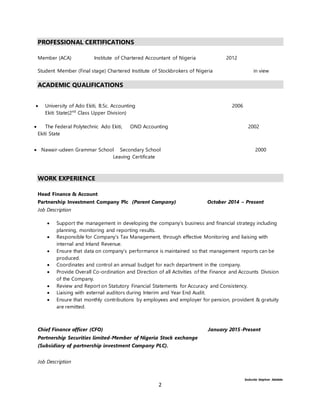SODUNKE STEPHEN ADELEKE NEWLY UPDATED CV | DOCX