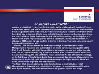 goan chef awards | PPT