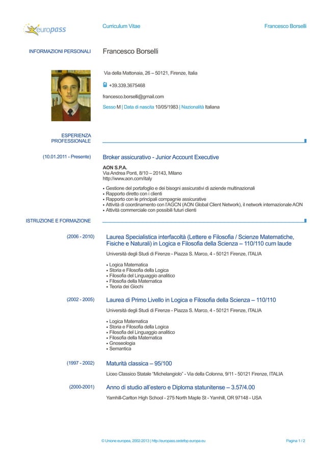 CV_Francesco_Borselli_(18.01.15) | PDF