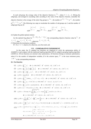 Adaptive Grouping Quantum Inspired Shuffled Frog Leaping Algorithm | PDF