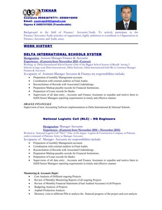 Yasir Iftikhar CV | DOC