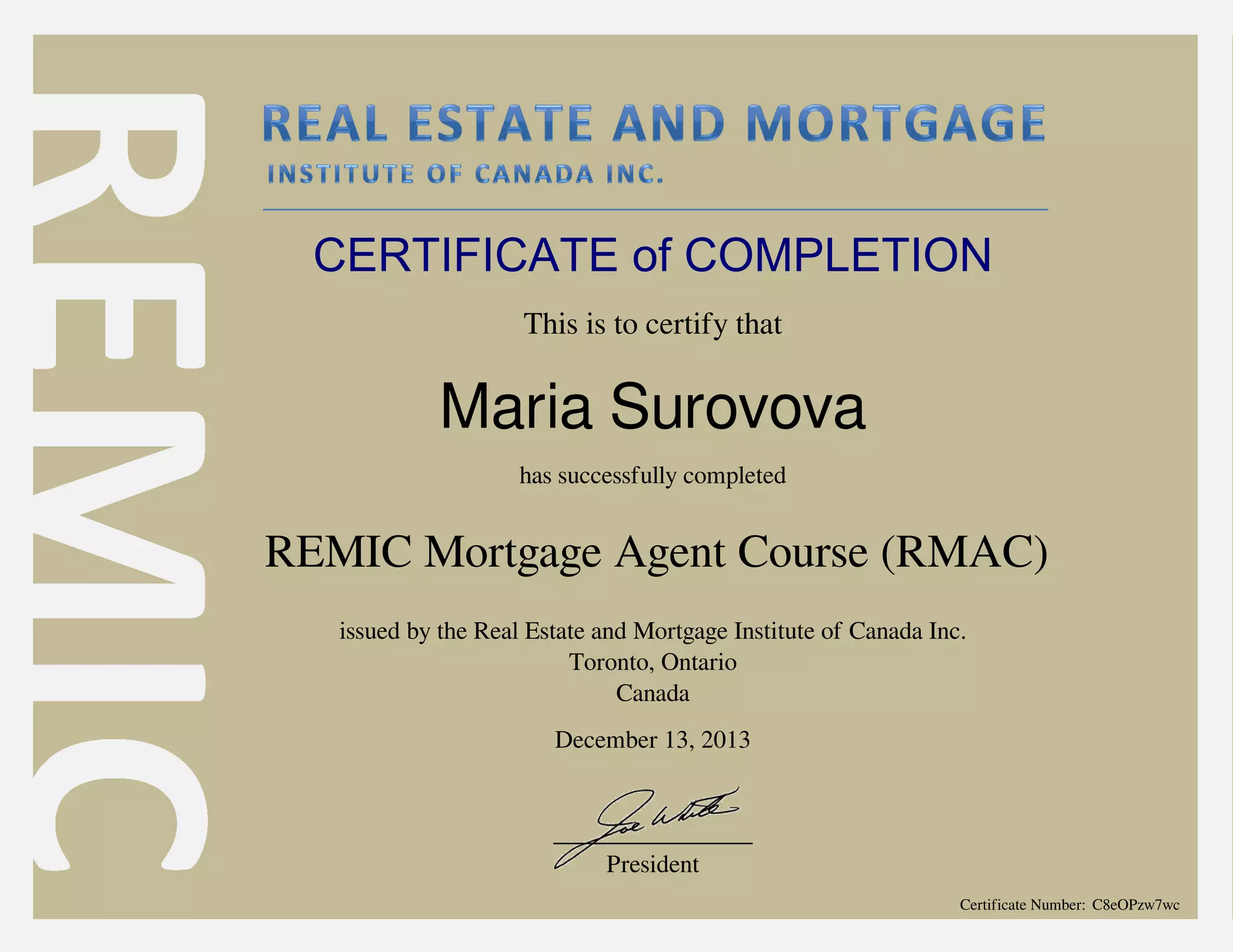 REMIC Certificate | PDF