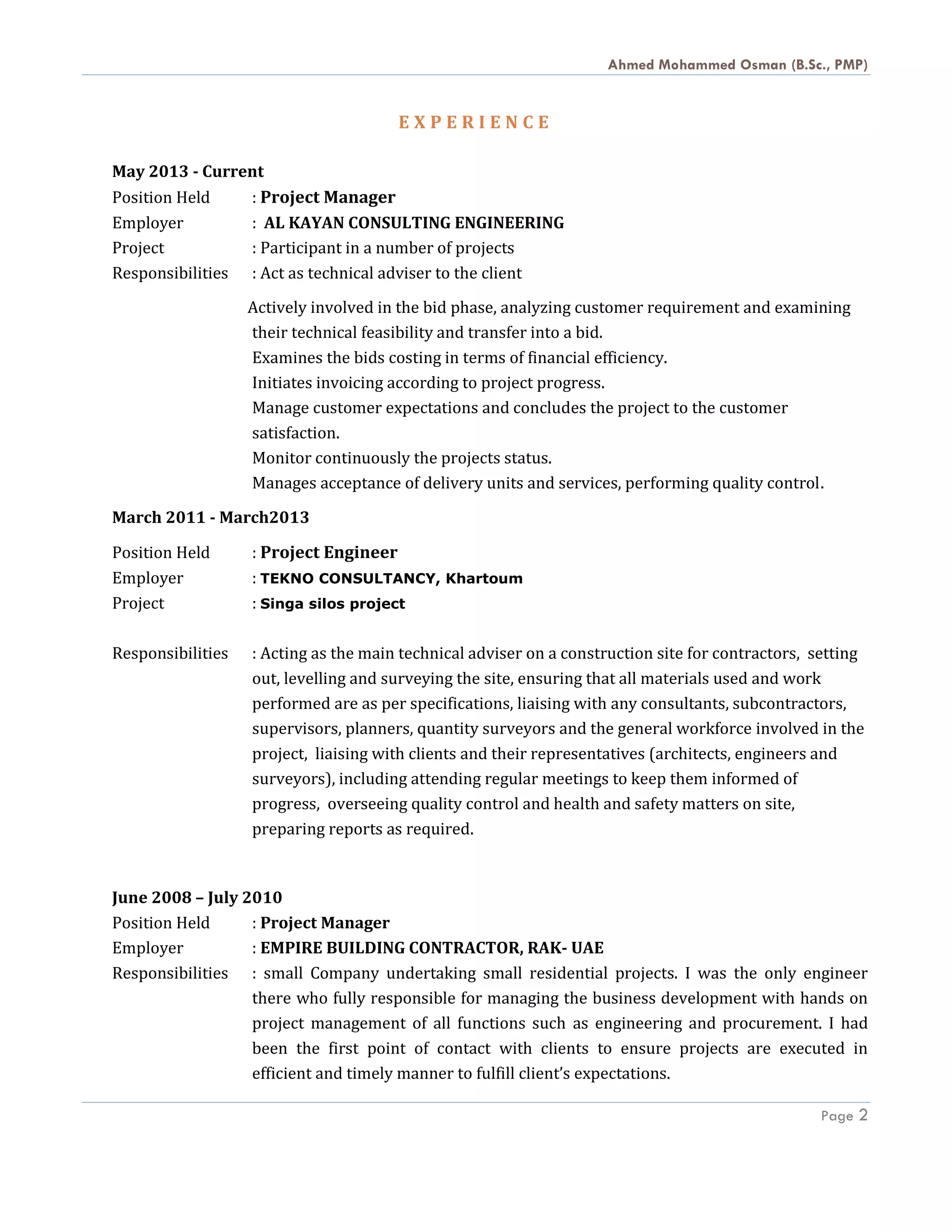 Ahmed M. Osman_CV_2016 | PDF