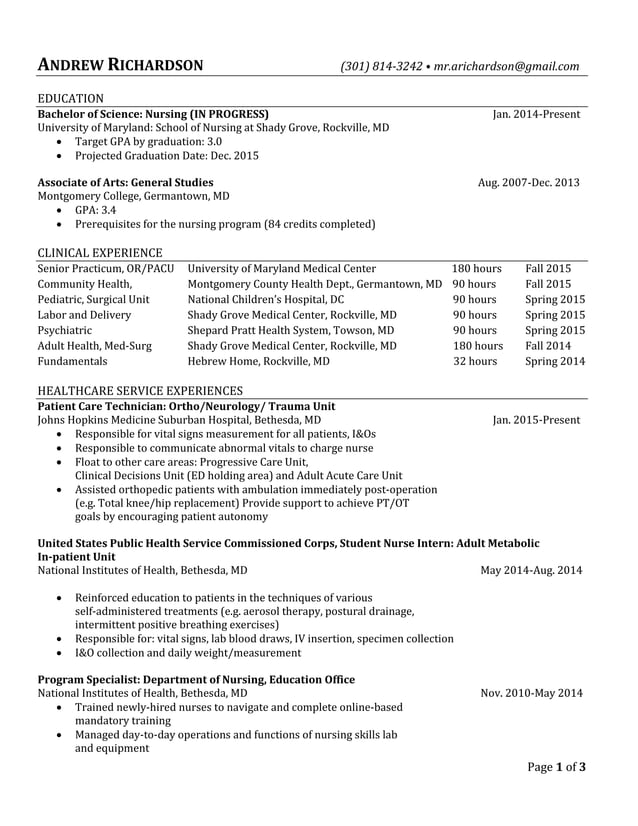 A. Richardson Resume Revamp- 10-27-15 | PDF