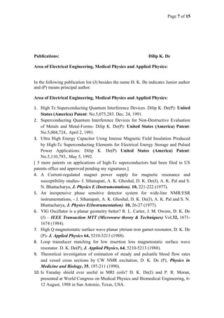 CV_Dilip_De_2015 | DOC