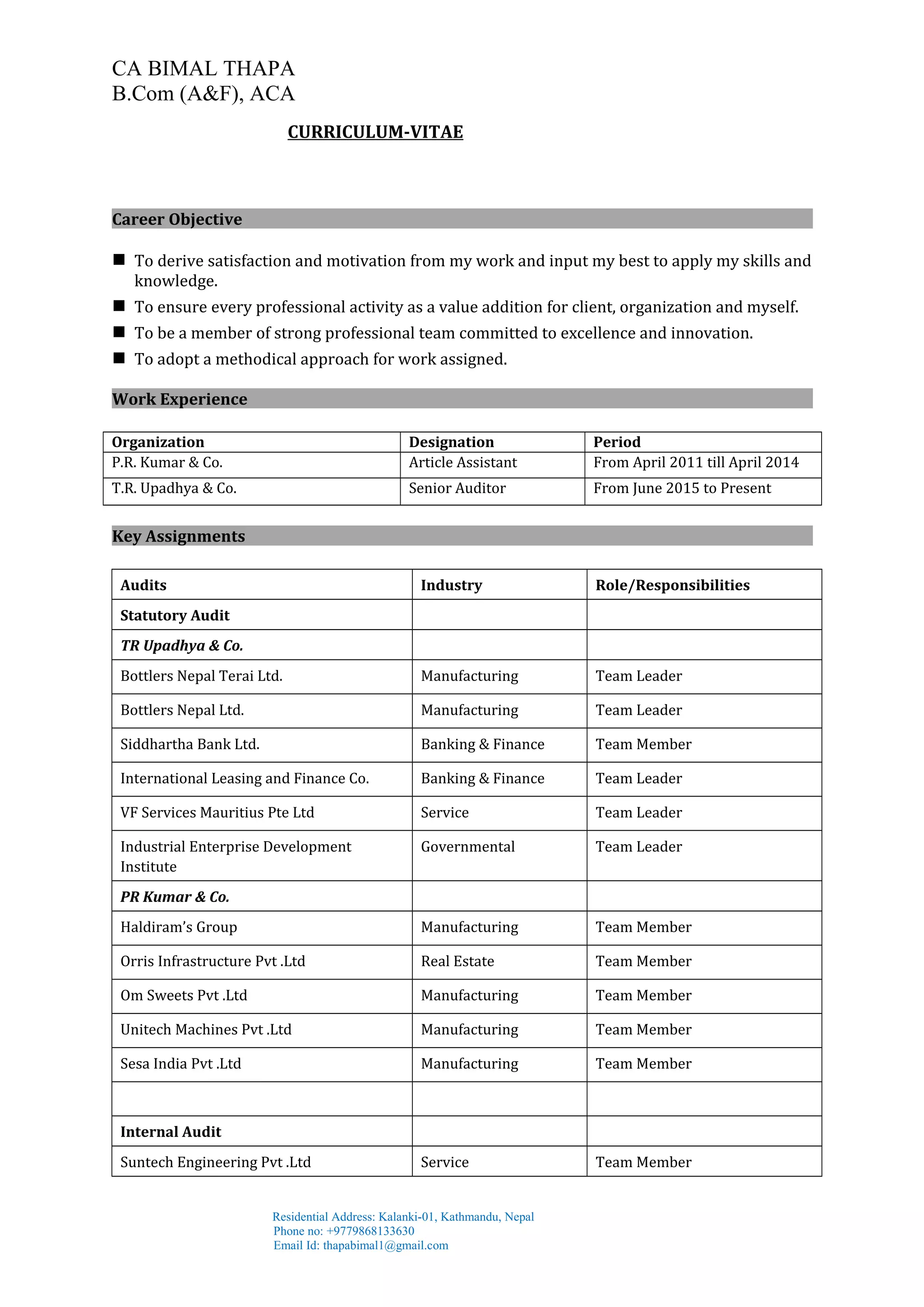 CV Updated | DOC