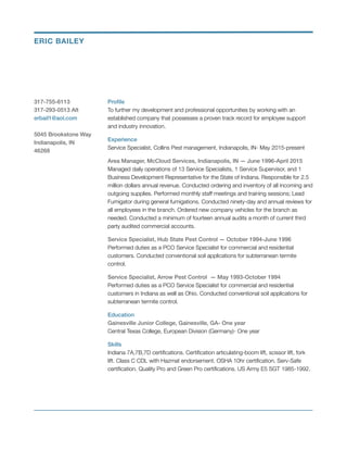 Eric Bailey 2015 Resume | PDF