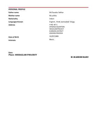 MAHESH RESUME | DOCX