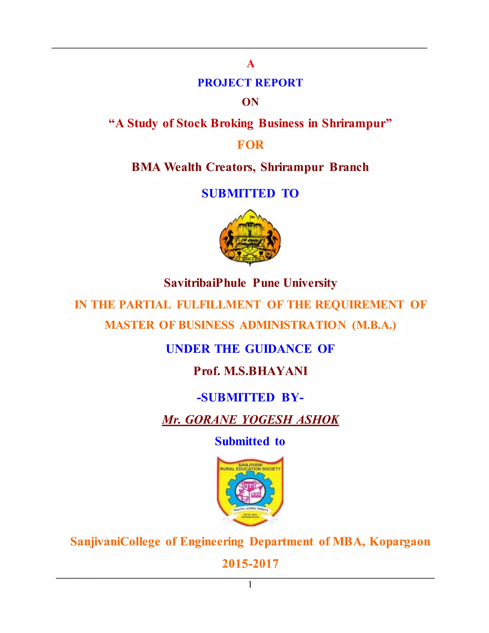 BMA wealth creators final project | DOCX