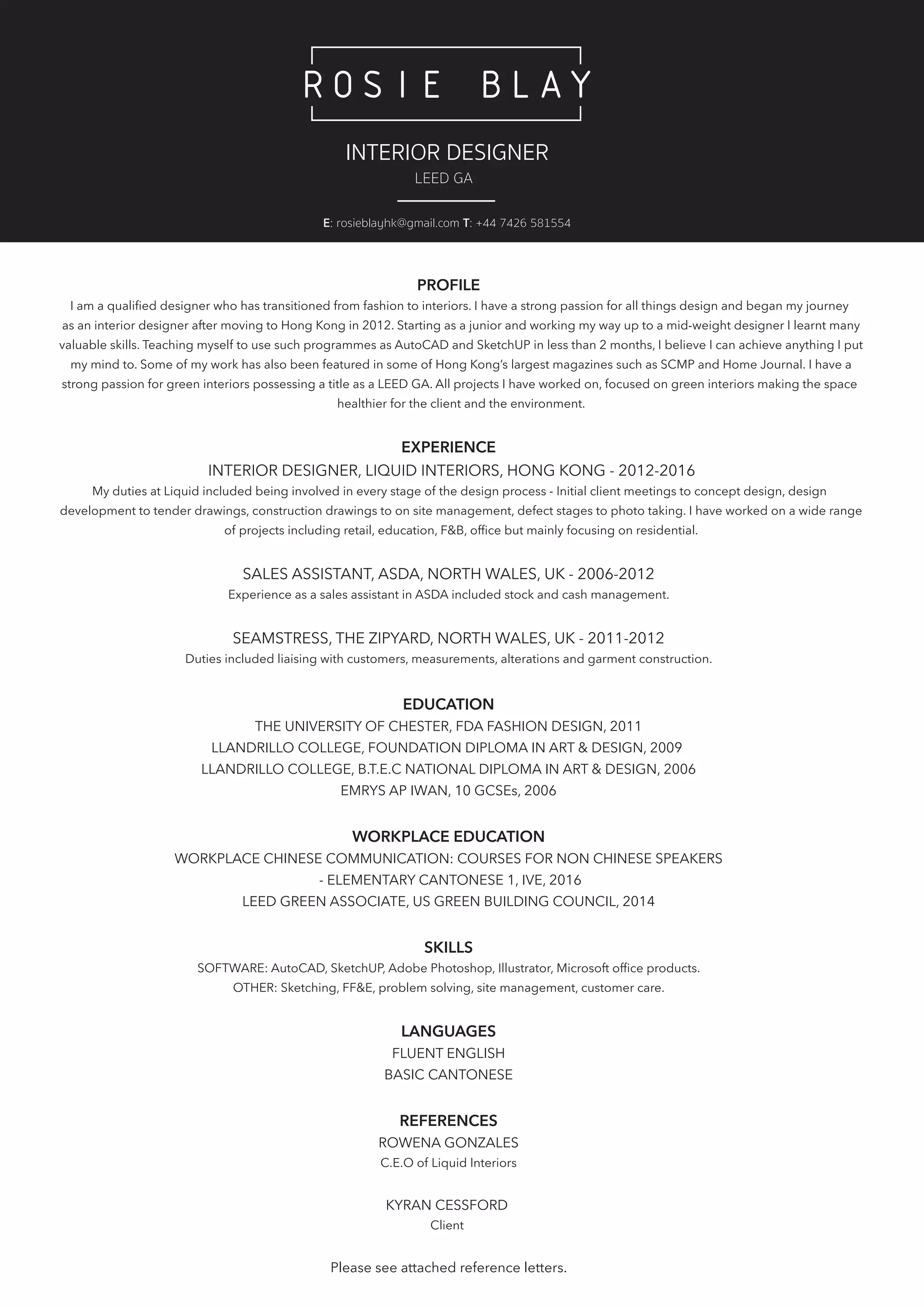 Rosie Blay CV 2 | PDF