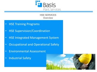 BPS_HSE Services_2016 | PDF | Environmental Services Industry | Industries