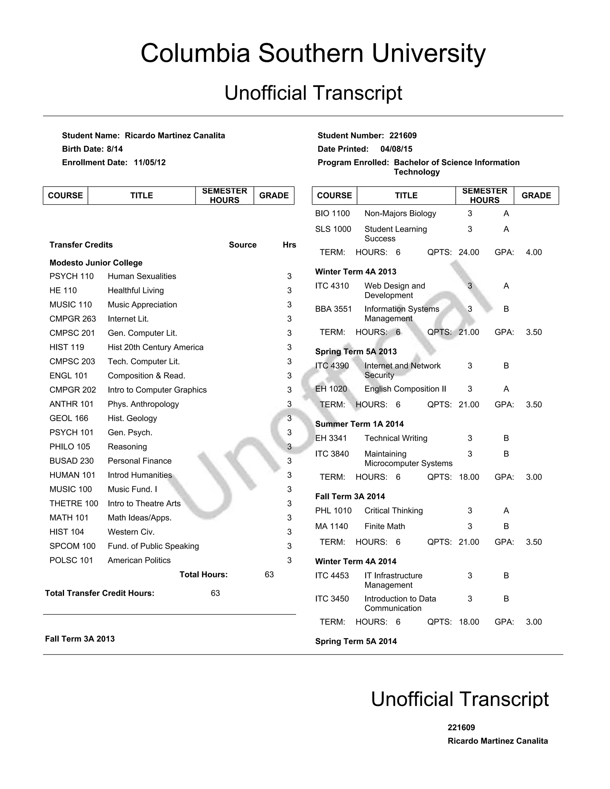 unofficial_transcripts | PDF