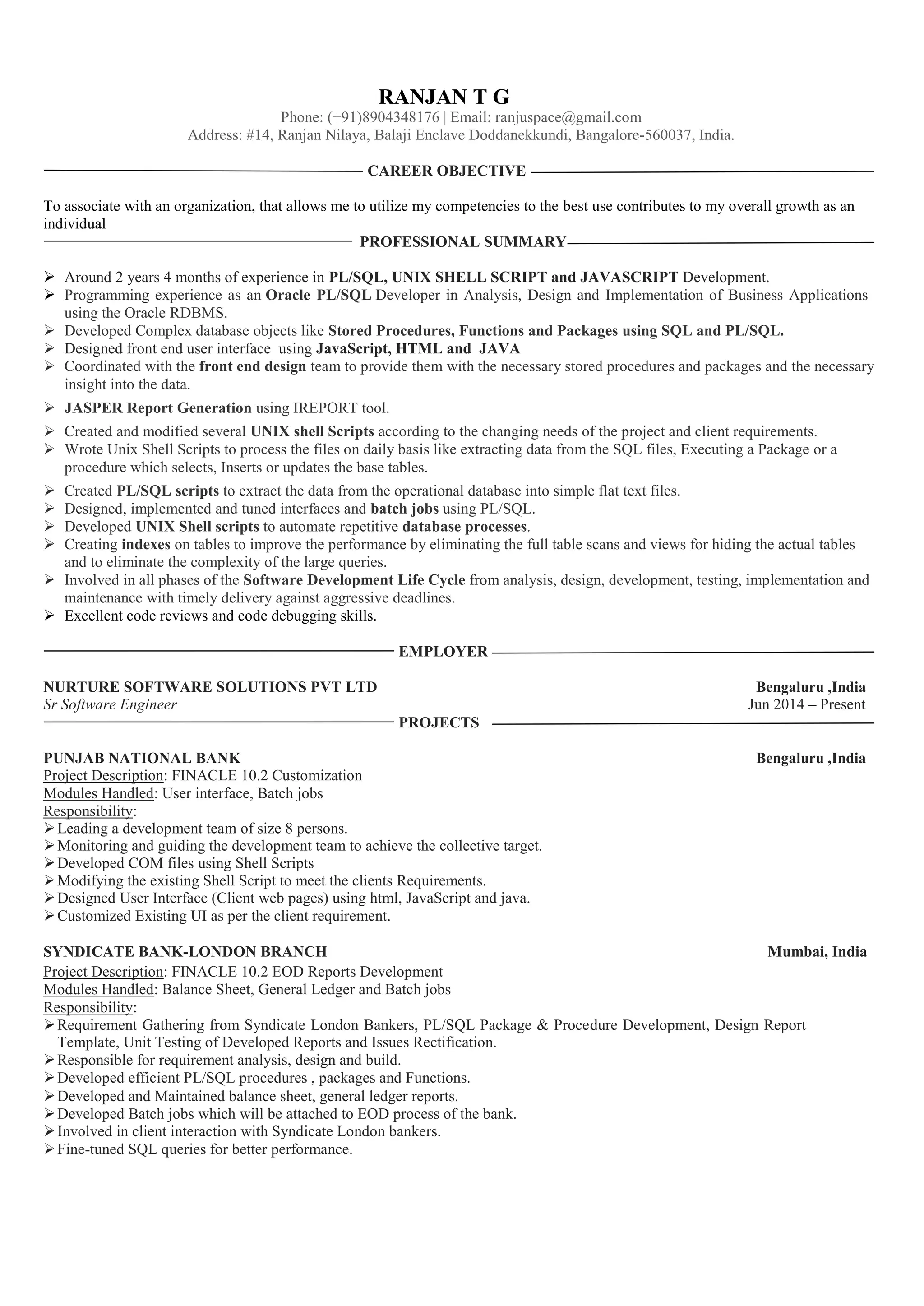 Ranjan PLSQL | PDF | Databases | Computer Software and Applications