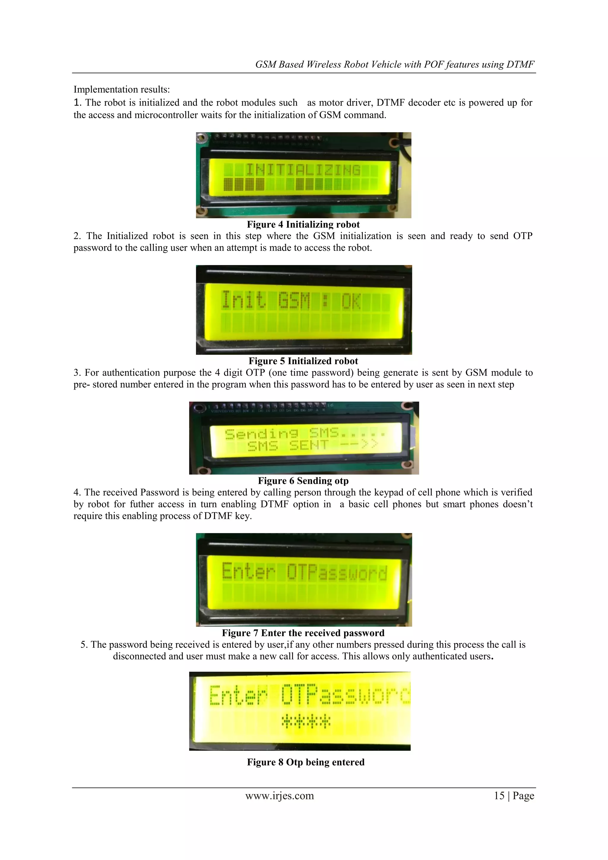 GSM Based Wireless Robot Vehicle with POF features using DTMF | PDF ...