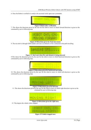 GSM Based Wireless Robot Vehicle with POF features using DTMF | PDF ...