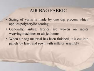 MANUFACTURING OF AIR BAGS | PPTX