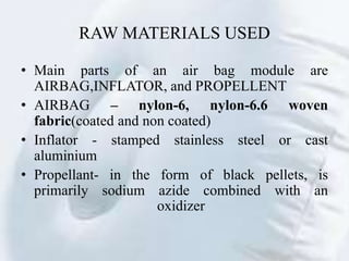 MANUFACTURING OF AIR BAGS | PPTX