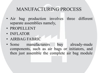 MANUFACTURING OF AIR BAGS | PPT