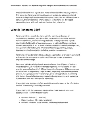 Panorama 360 Enterprise Business Architecture Framework SAMPLE | PDF