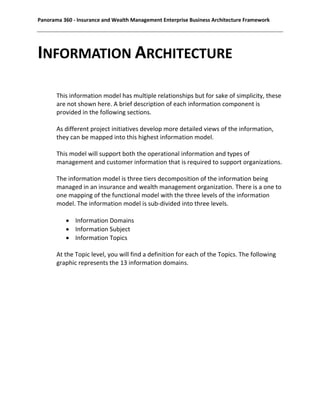 Panorama 360 Enterprise Business Architecture Framework SAMPLE | PDF