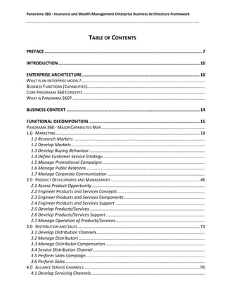 Panorama 360 Enterprise Business Architecture Framework SAMPLE | PDF