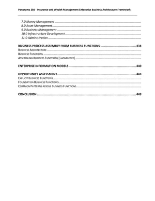 Panorama 360 Enterprise Business Architecture Framework SAMPLE | PDF