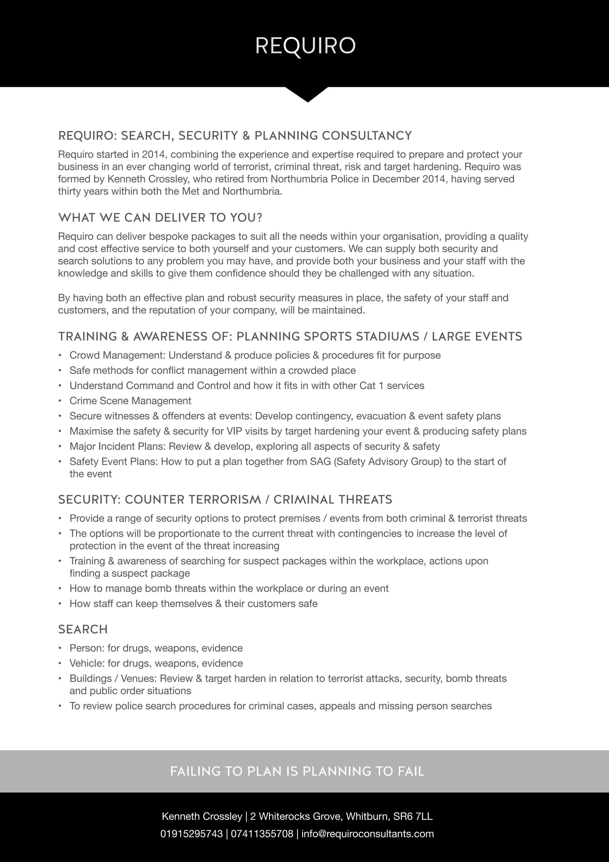 requiro cv & overview web final | PDF | Crime & Harmful Acts to ...