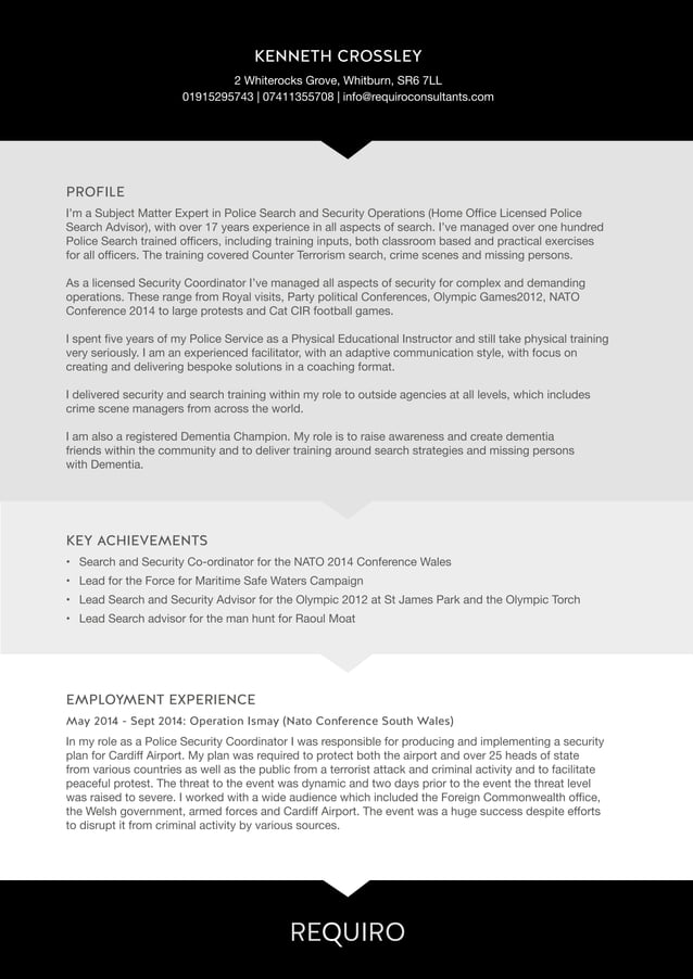 requiro cv & overview web final | PDF | Crime & Harmful Acts to ...