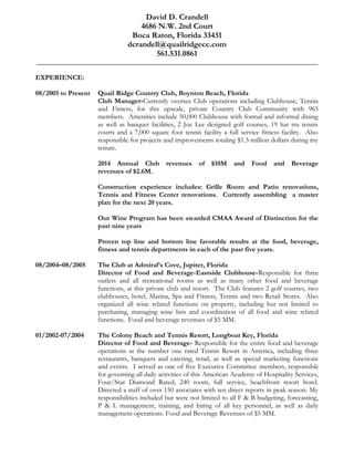 Crandell, David Resume | DOC
