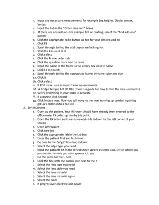 Optician Manual | DOCX