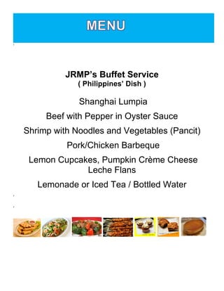 Passion Events by JRMP | PDF | Desserts and Baking | Food & Drink