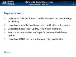 D02 Evolution of the HADR tool | PPTX