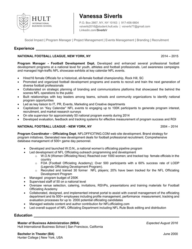 Vanessa Siverls - Resume | PDF