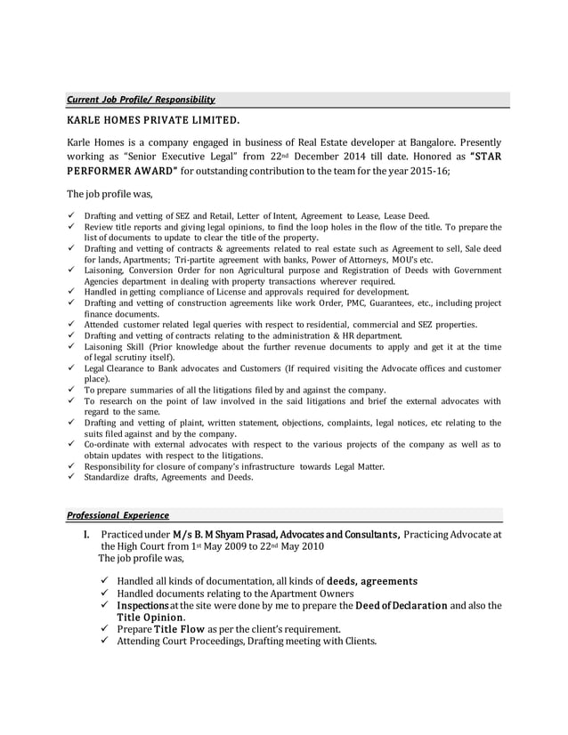 Swetha Resume LLB | PDF