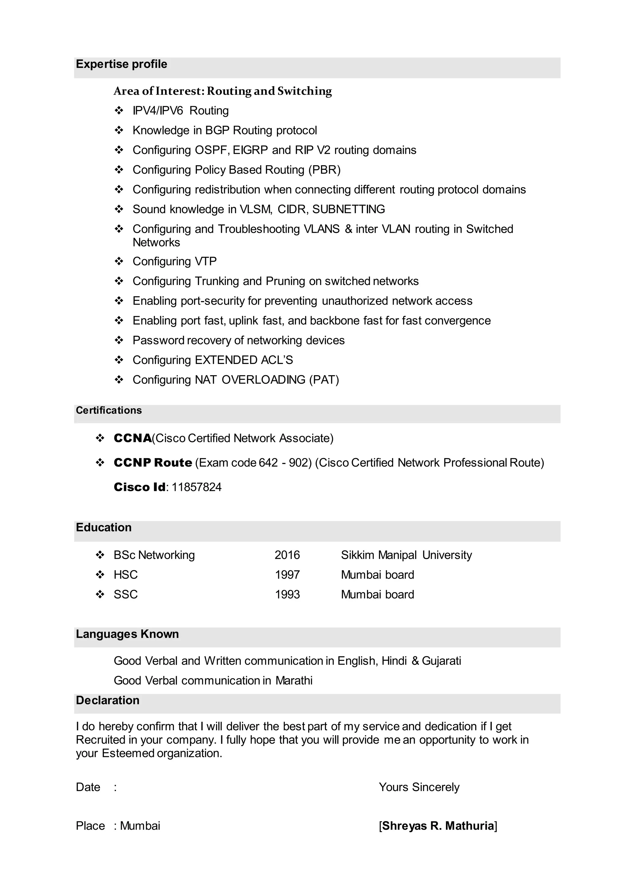 shreyas_CCNP_ROUTE | DOCX