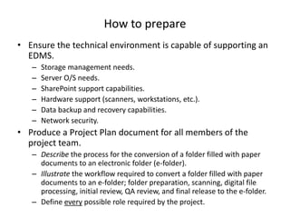 Implementation of an enterprise level EDMS solution | PDF