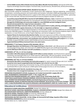 Col Irvin B Lee Resume 9-29-2016 | PDF