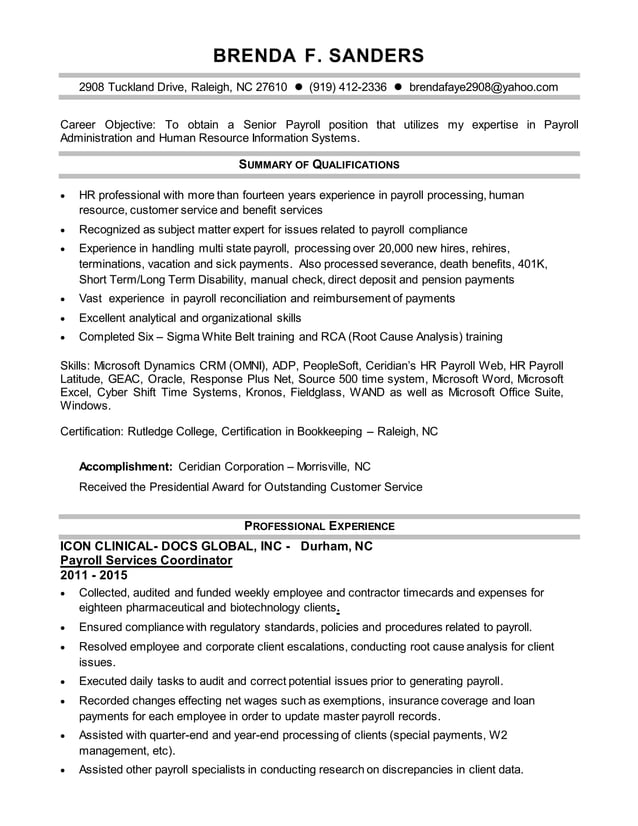Brenda Sanders Resume | DOCX